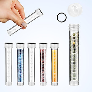 10PCS 10ml Clear Plastic Test Tubes with Caps, Sample Frozened Test Tubes Vials Seal Cap Container for Laboratory School Scientific Experiments, Liquid Storage