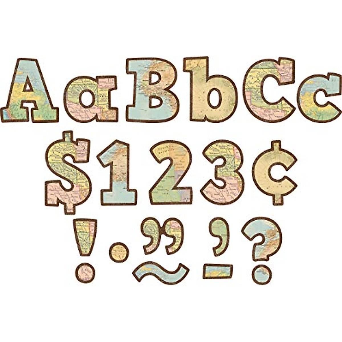 Teacher Created Resources Travel The Map Bold Block 4" Letters Combo Pack (TCR8575)
