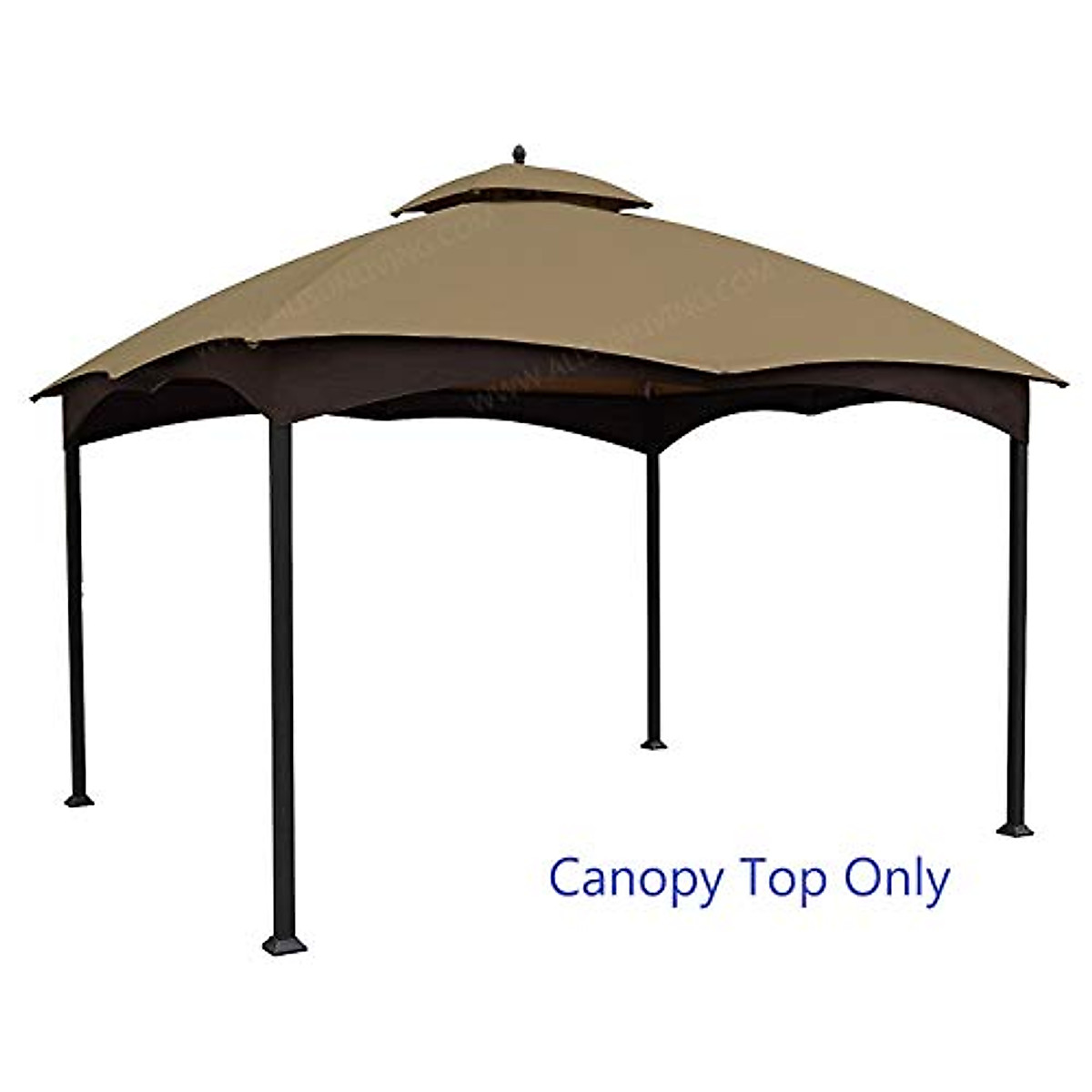 ALISUN Replacement Canopy Top for Lowe's 10' x 12' Gazebo #TPGAZ17-002C (Golden Brown Canopy Top Only)