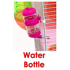 Pink Large 5-Levels Hamster Habitat Rodent Gerbil Mouse Mice Rats Animal Critters Home Cage Includes Complete Set of Accessories