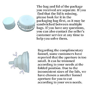 5pcsFood Storage Bags, Grain Moisture-proof Sealed Bag,Stand Up Food Bags Large Reusable Sealed Bag with Handle and Cap BPA Free