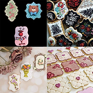 12Pcs/Set 3 Inch Number & Plaque Frame Cookie Cutters Set Large Numbers Stainless Steel Fondant Biscuit Cutter Tools for Kitchen Baking