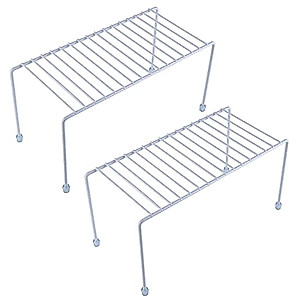 Kitchen Shelves, Cabinet Organization Mini Storage Shelf, Storage Rack Organizer for Kitchen, Fridge, Cabinet, Bathroom (White 2)