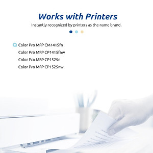 INK E-SALE 5-Pack Remanufactured Toner Cartridge Replacement for HP 128A CE320A CE321A CE322A CE323A Canon 116 Toner Ink Set for HP LaserJet CP1525n CP1525nw CM1415fn CM1415fnw MF8080Cw Printer