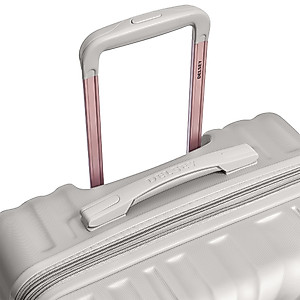Delsey Paris Alexis Hardside 3-Piece Set, Expandable Luggage with 4 Spinner Wheels, Lightweight Suitcase, 21" Carry-On, 25" Checked Medium, 29" Checked Large, Silver/Rose Gold