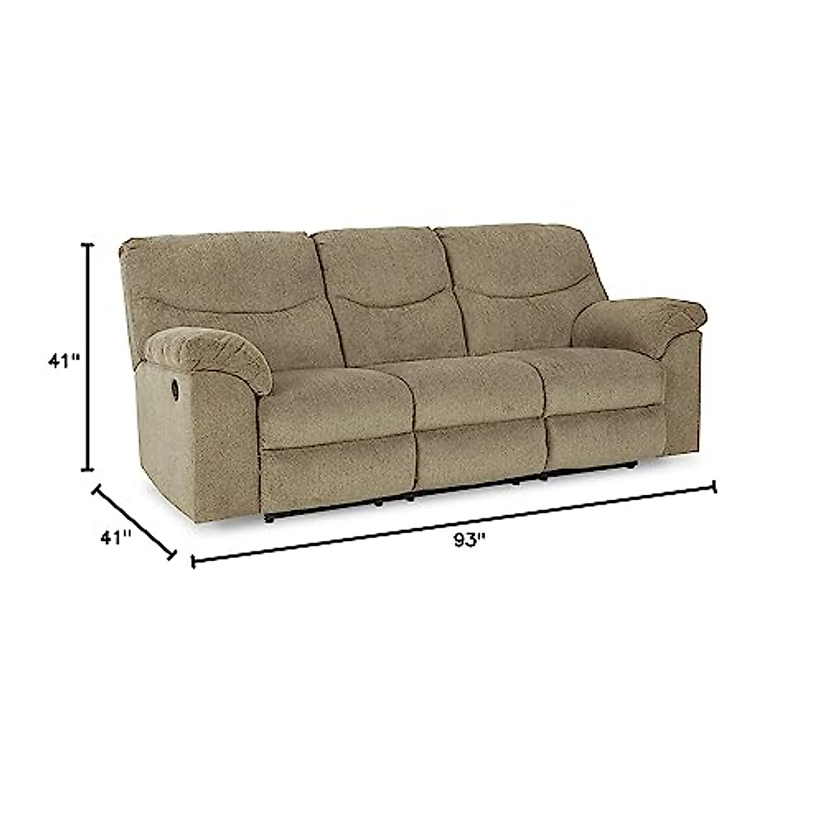 Signature Design by Ashley Alphons Transitional Tufted Reclining Sofa, Light Brown