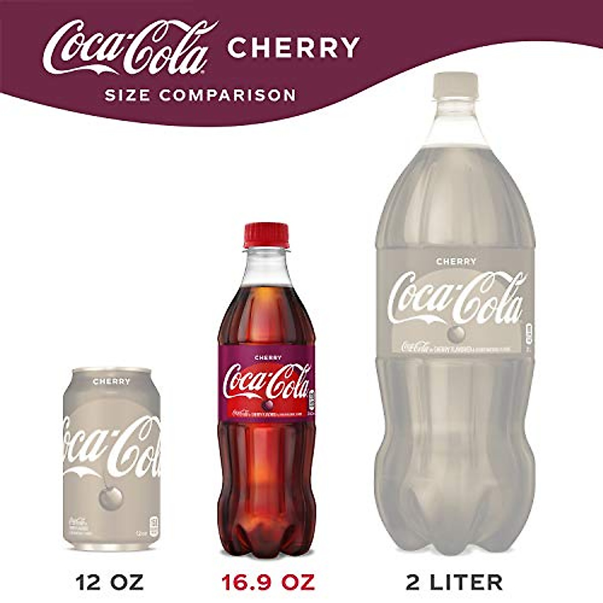 Coca-Cola Coke Cherry Soda, 16.9 fl oz (pack of 6)