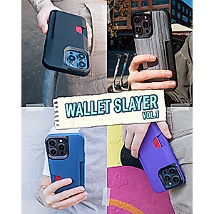 Smartish iPhone 14 Pro Max Wallet Case - Wallet Slayer Vol. 1 [Slim + Protective] Credit Card Holder - Black Tie Affair