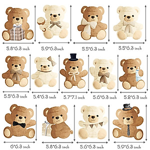 Bear Hanging Swirls Teddy Bear Baby Shower Decorations 15Pcs Teddy Bear Hanging Decor Cute Bear Swirls Ceiling Streamer We Can Bearly Wait Party Decorations for Bear Theme Baby Shower Supplies