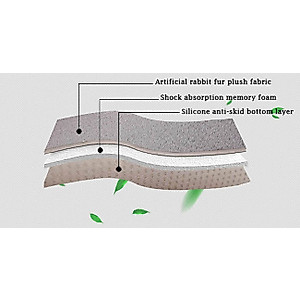 YUNZLAN Fluffy Imitation Rabbit Fur car Front or Rear seat Cushions Winter Warm and Comfortable Thickening car seat Cover car Interior Accessories 1pcs (Front seat, Grey)