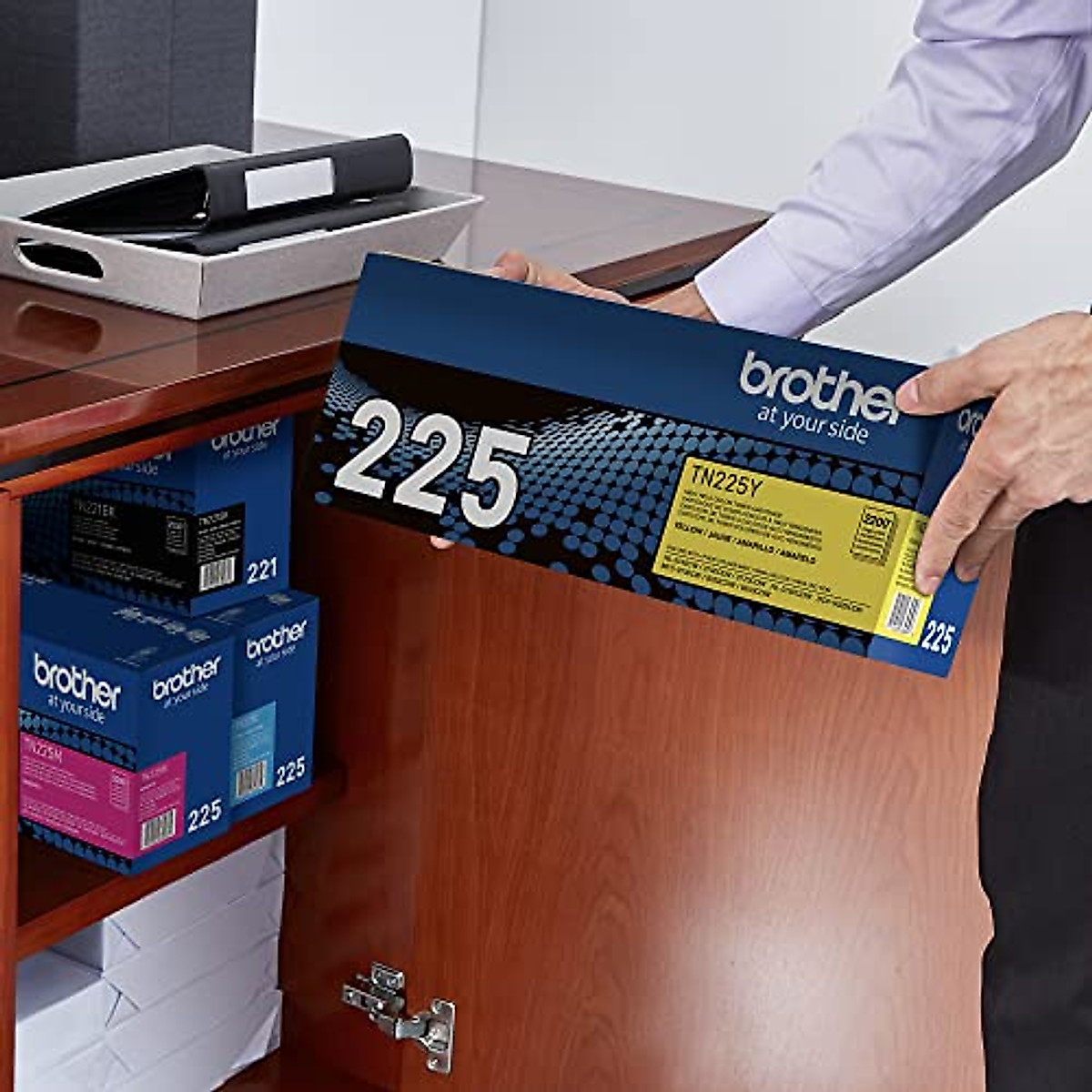 Brother Genuine High Yield Toner Cartridge, TN225Y, Replacement Yellow Toner, Page Yield Up To 2,200 Pages, Amazon Dash Replenishment Cartridge, TN225