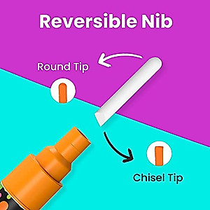 Chalkola 8 Pastel Liquid Chalk Markers for Chalkboard Signs, Blackboard, Window, Labels, Bistro, Glass, Car - Washable Wet Wipe Ink Chalk Board Markers, 6mm Reversible Tip Erasable Liquid Chalk Pens