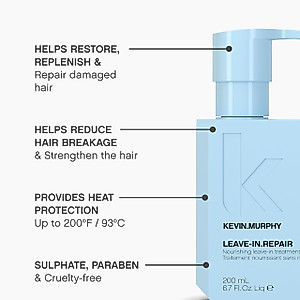 KEVIN.MURPHY LEAVE-IN.REPAIR - Keratin Hair Treatment - For All Hair Types - Damaged Hair Repair - Heat Protectant for Hair - Cruelty Free Hair Care - 200 mL / 6.7 fl oz