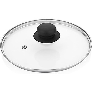Non Stick Aluminium Appam Maker Pan 12 Pits with Glass Lid, Black