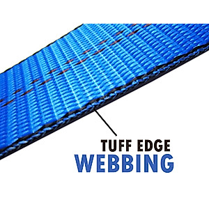 RuggedTow 2X USA Car Basket Straps Adjustable Tow Dolly DEMCO Wheel Net Set Flat Hook Standard Wheels Fits (14-20 Inches, Blue) Domestic