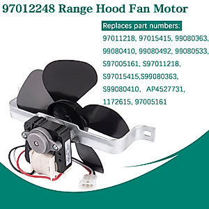 97012248 Range Hood Fan Motor Replacement for AP4527731,99080492,99080533,99080363,99080410,1172615,97005161,Compatible with Kenmore & Broan