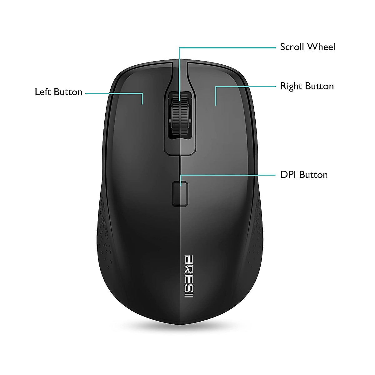 BreSii Wireless Bluetooth Mouse: Wireless Mouse for Laptop, 5PACK Bluetooth Computer Mouse Ergonomic Optical Mice Wireless Silent USB Mouse for IPAD MacBook Tablet Notebook PC Phones