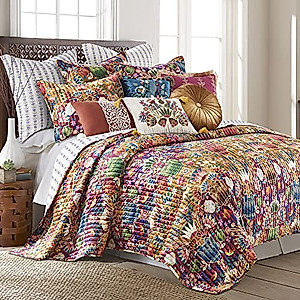 Levtex Home Velvet Multi Embroidered Pillow 14x18 - Velvet