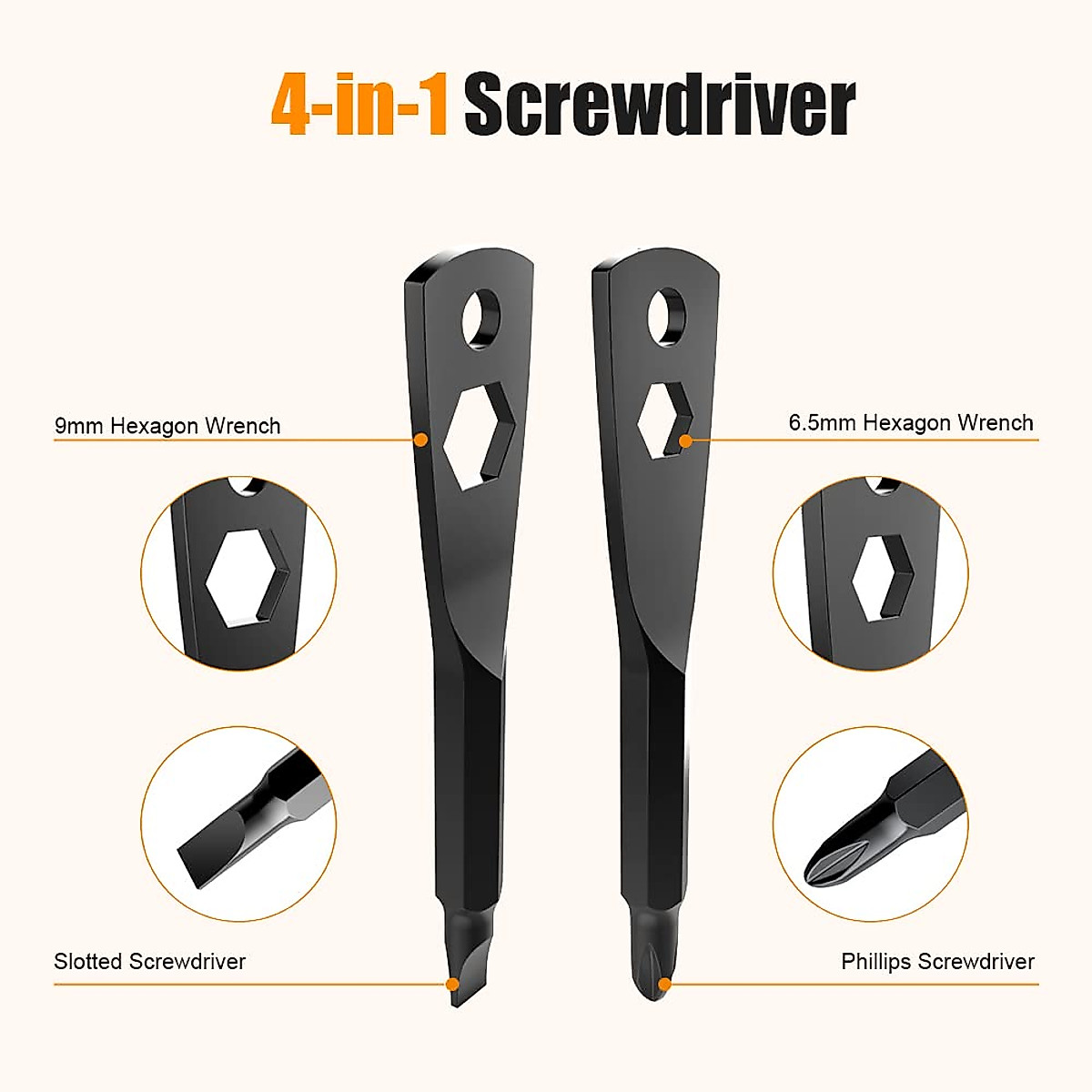 Keychain Screwdriver Tool Gifts for Men, KUSONKEY Christmas Gifts Stocking Stuffers for Men, 4-in-1 Screwdriver bit with Phillips,Slotted and Hex Wrench Cool Gadgets for Dad,Father,Husband, Boyfriend
