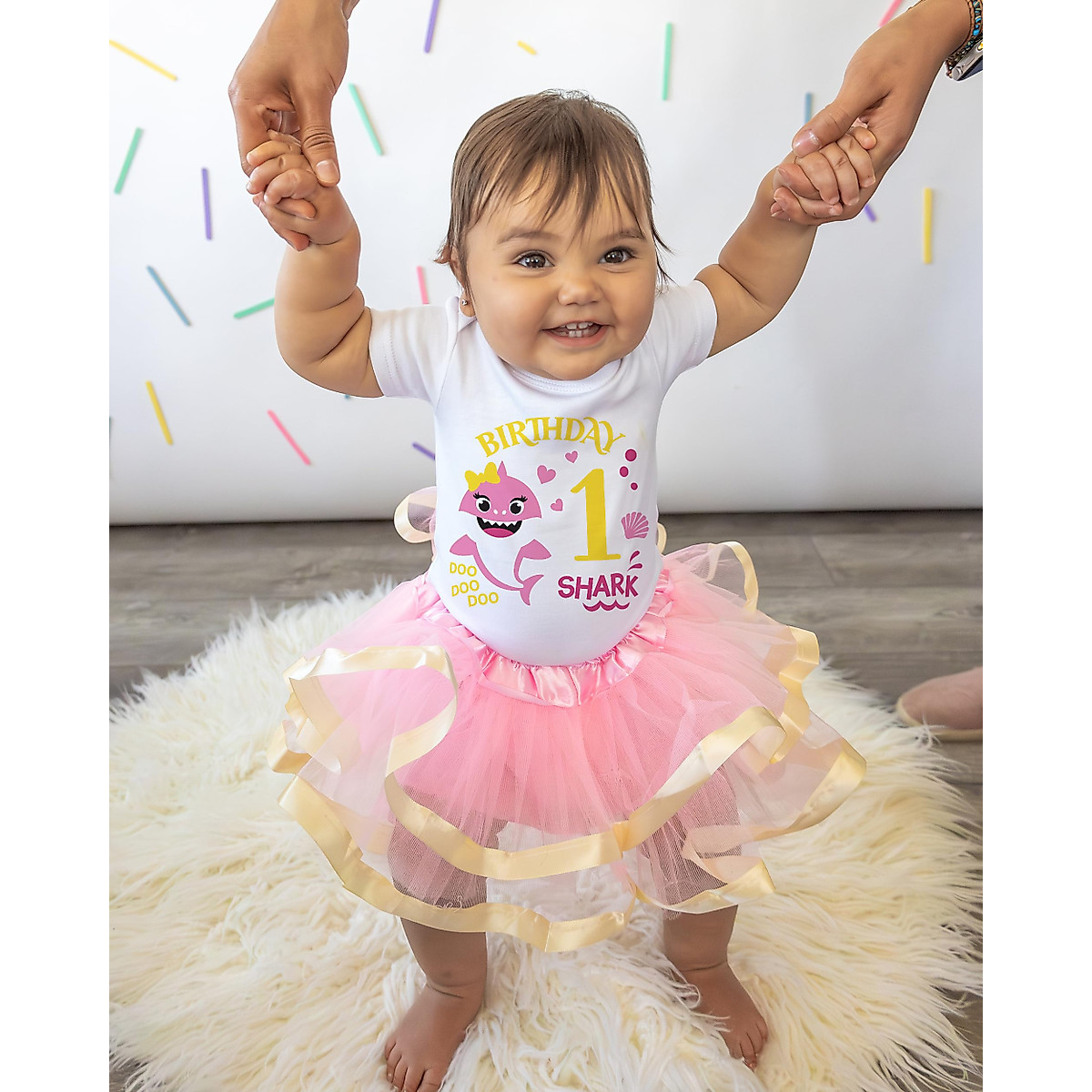 Luke and Lulu Baby Shark Birthday Outfit Girl Collection - 1st Birthday