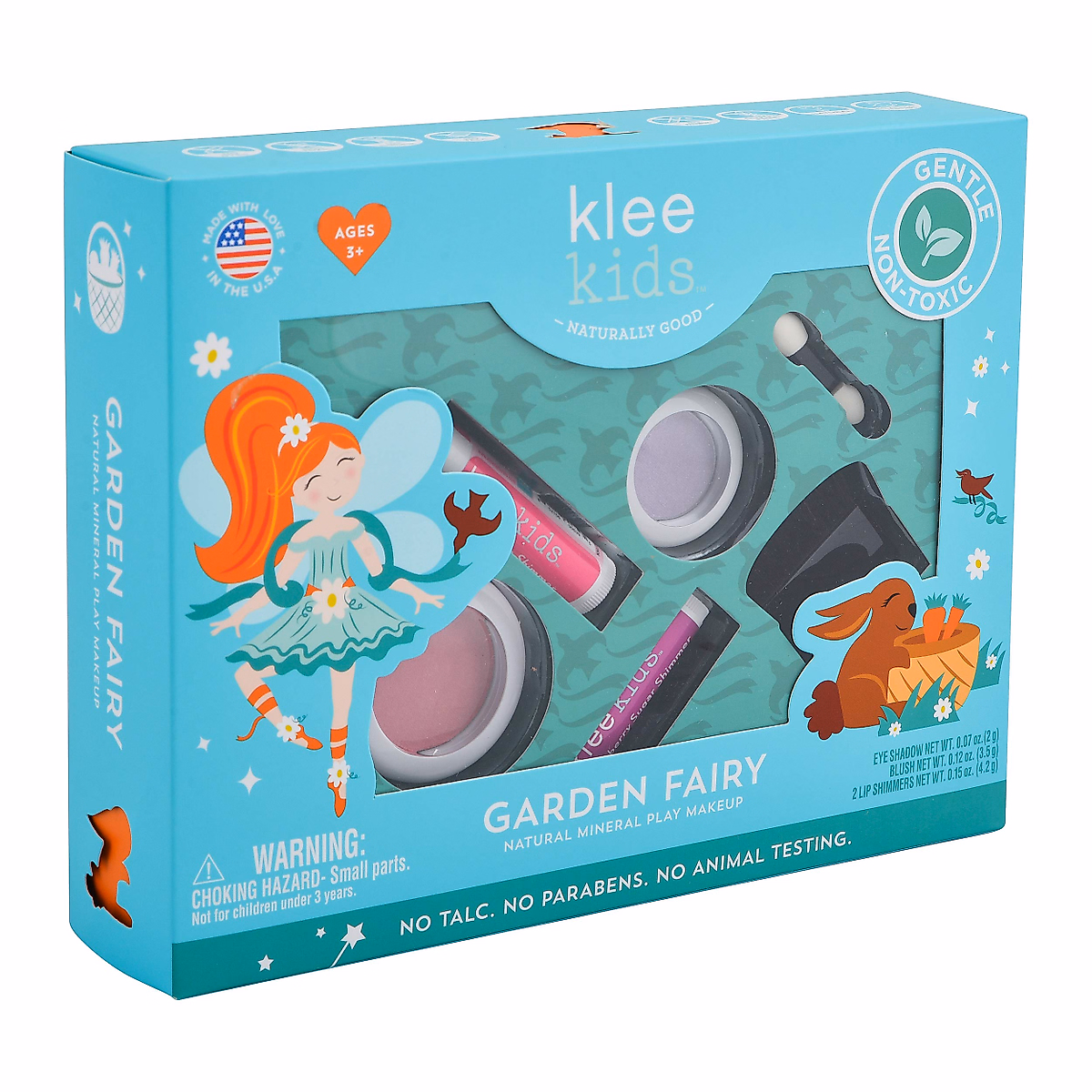 Luna Star Naturals Klee Kids 4 PC Makeup Up Kits with Compacts (Garden Fairy)