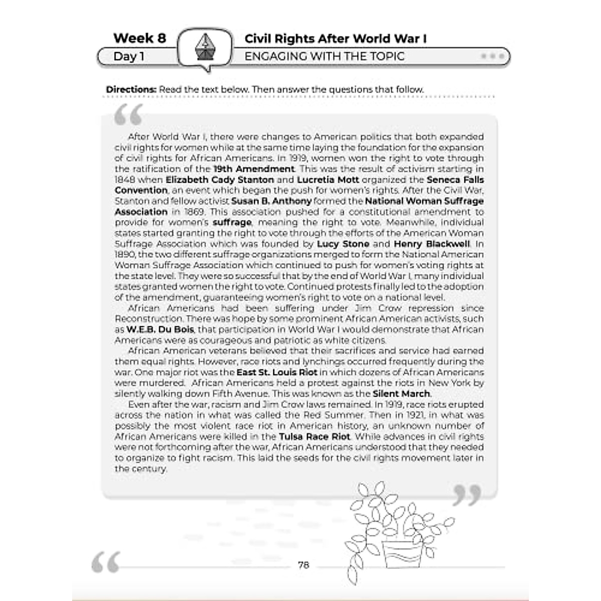 8th Grade Social Studies: Daily Practice Workbook | 20 Weeks of Fun Activities | History | Civic and Government | Geography | Economics | + Video Explanations for Each Question