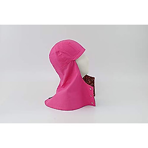 [NOGADA] Korean Style Welding Hood, High Quality Welder Cap Made in Korea, 100% Top Quality Korean Cotton Used, Head & Neck Coverage for Welding/Gauging/Grinding (Small, Dark Pink)