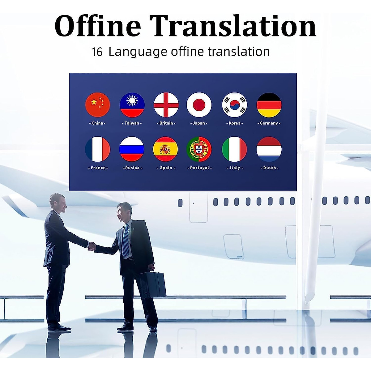 Instant Lanquage Translator Device，Electronic Foreign Language Translators，Two-Way Smart Voice and Photo Pocket Translator Real Time, 138 Languages Supported, Standy 180H, Portable Offline Translatio