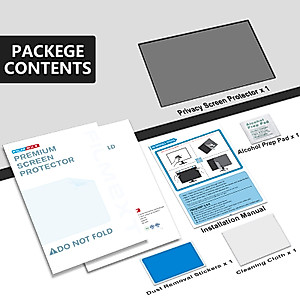 FILMEXT [2023 Upgrade 24 Inch Computer Privacy Screen Filter for 16:9 All-in-One Desktop/Frameless Monitor-Removable Blue Light UV Blocking Privacy Shield for Thin Bezel Computer