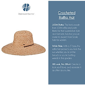 Scala Women's Raffia Lifeguard Hat, Natural, One Size