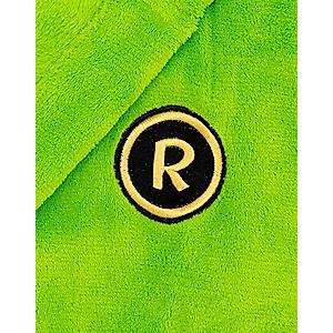 Teenage Mutant Ninja Turtles Boys Hooded Bathrobe Kids Superhero Dressing Gown in Green Cosy Comic Fleece Children Toddlers