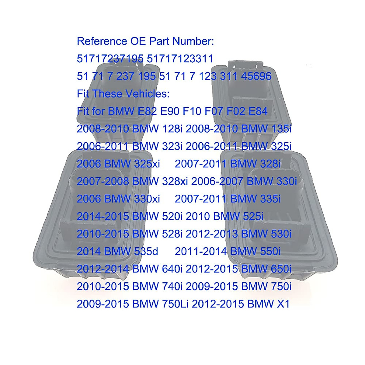 Lift Support Car Jack Pad for BMW E82 E90 F10 F07 F02 E84 Replace 51717237195 51717123311 51 71 7 237 195 51 71 7 123 311 45696