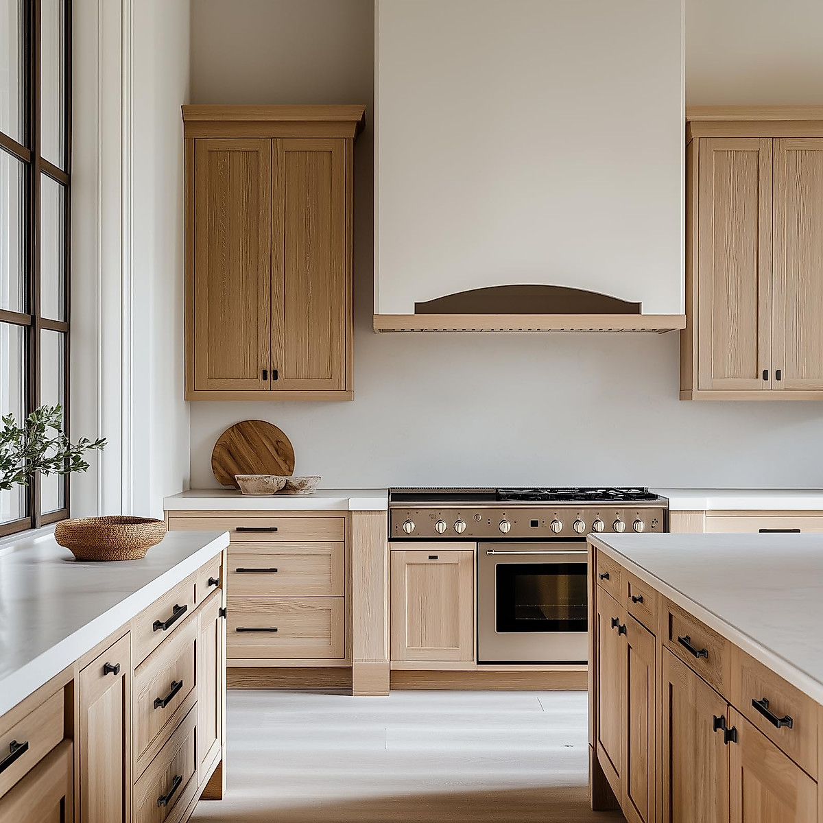 VEHCIL 20 Pack Square Matte Black Cabinet Knobs Black Drawer Dresser Knobs Cabinet Handles for Cupboard Closet Bathroom Kitchen Cabinet Hardware,Solid Zinc Alloy