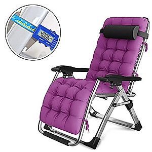 Oversized Zero Gravity Lounge Chairs Recliners,Adjustable,Folding,Purple Padded Reclining Chair Chaise,Supports 550lbs,Suitable for Beach,Patio,Pool,Deck,Garden,Camping