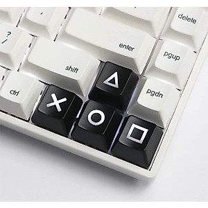 LZYDD Keyboard Keycaps W A S D Arrow/Direction Key PSP Controller Pattern Cherry MX Key Cap for MX Switches Backlit Mechanical Gaming Keyboard (4pcs,Black)