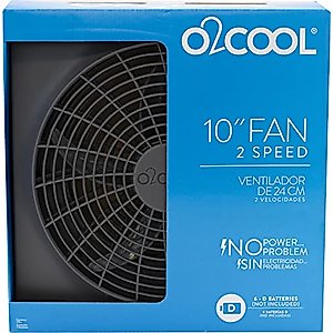 O2COOL FD10101 Battery Operated 10IN Portable Fan