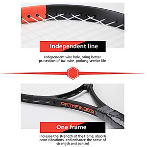 KEVENZ Tennis Racket with Carrying Bag, Professional Training Tennis Racquet for Women, Men and Adults, Lightweight and Shock Proof, Orange