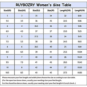 RUYBOZRY Women's Latin Salsa Dance Shoes Ballroom Performance Practice Bachata Dancing Shoes,EM911-7.5,Black,US 7.5