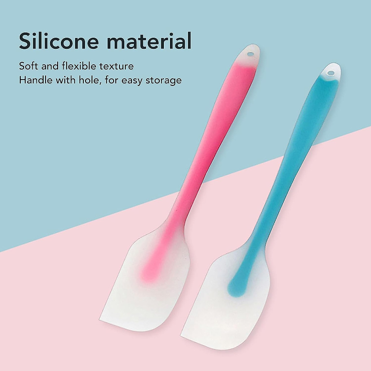 Silicone Spatulas Heat Resistant Flexible Spatula 450F with Stainless Steel Core - FDA Grade Premium Kitchen Utensils with Good Grip 27 cm Random Color (Pack of 2)