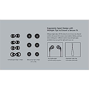1MORE Vi React In-Ear Headphones Powered by Vi, Bluetooth Sport Wireless Earphones with AAC, IPX6 Waterproof, Lightweight, Secure Fit - Space Gray, 52