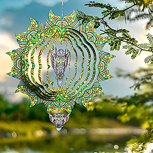 Wind Spinners for Yard and Garden, Wind Spinners Hanging for Indoor Outdoor, Wind Sculptures & Spinners Metal 12 inch