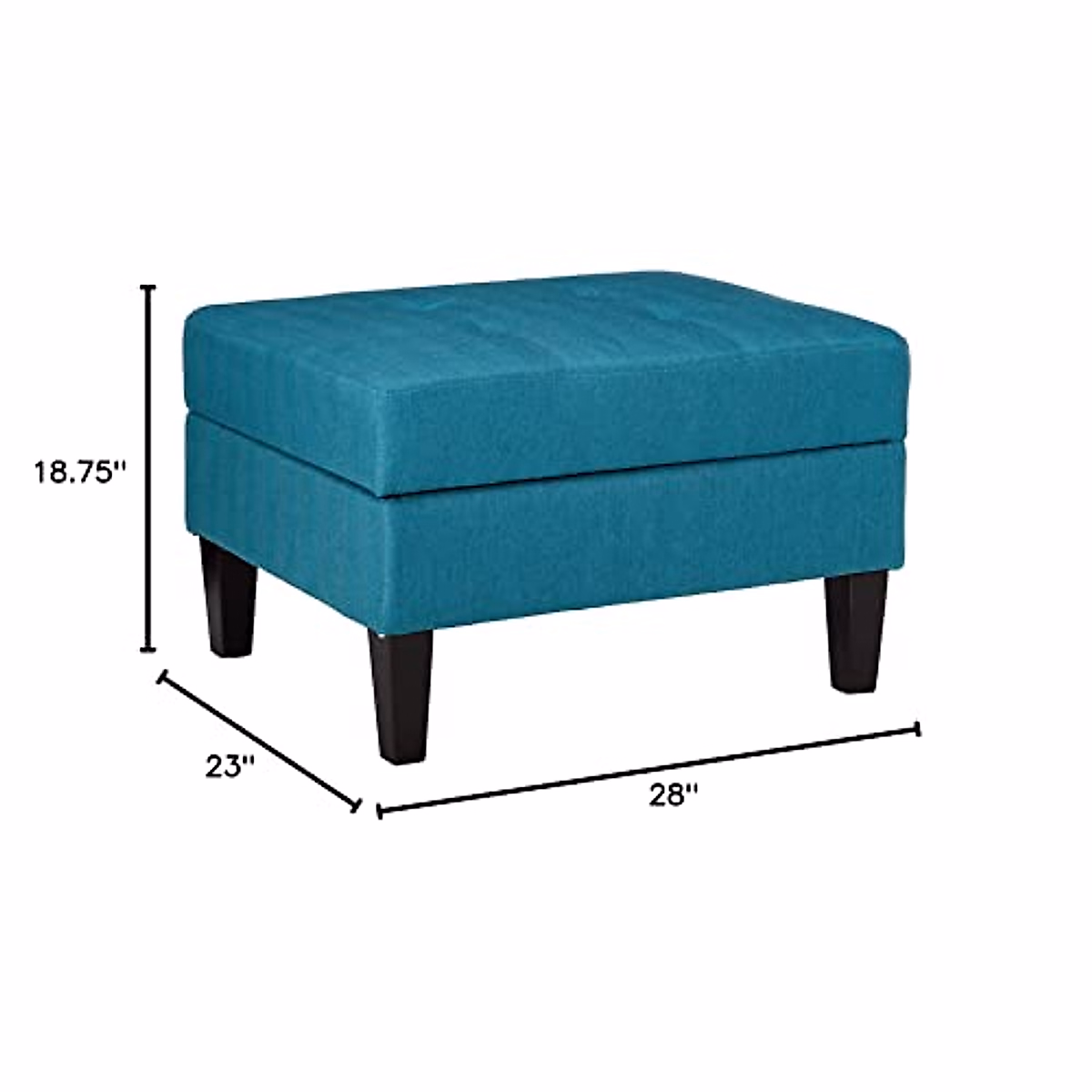 Christopher Knight Home Zahra Fabric Storage Ottoman, Teal / Dark Brown