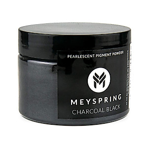 MEYSPRING Charcoal Black Epoxy Resin Color Pigment - 50 Grams - Great for Resin Art, Epoxy Resin, and UV Resin - Mica Powder for Epoxy Resin