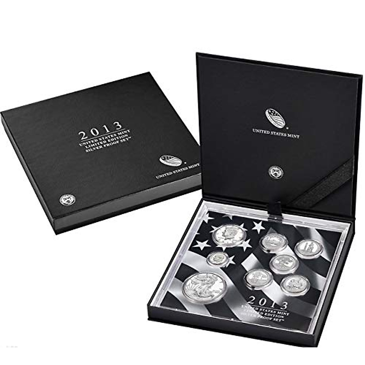 2012 S -2013-2014-2016-2017-2018 Limited Editions 8-Piece Silver Proof Sets including Proof Silver Eagles $1 US Mint Choice DCAM with Original Packaging, Sleeve and COA - Total of 6 Sets