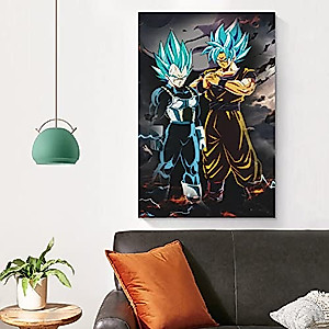 HOW FIT Anime Vegeta Poster Prints on Canvas Decoration Room Decor Posters Unframe 12x18inch(30x45cm)