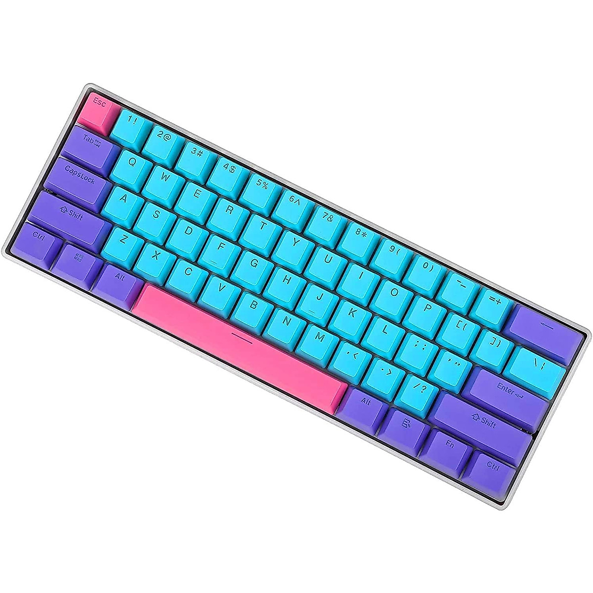 BOYI Wired 60% Mechanical Gaming Keyboard,Mini RGB Cherry MX Switch PBT Keycaps NKRO Programmable Type-C Keyboard for Gaming and Working (Joker-Color,Cherry MX Brown Switch)