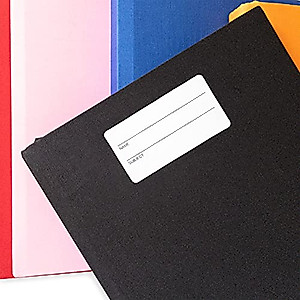 M.I.N Stretchable Book Covers, Jumbo, Set of 5, Solid Colors Fabric Bookcovers, Fits Extra Large Hardcover Textbooks up to 9 x 11, Stretch Book Covers, Durable, Washable & Reusable