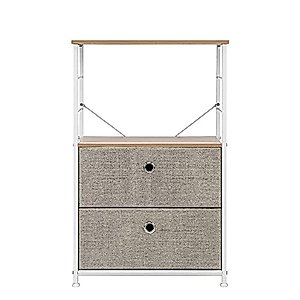 MJWDP Three Colors Nightstand 2-Drawer Shelf Storage Bedside Furniture & Accent End Table Chest for Home Bedroom Office College Dorm (Color : D)