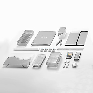 Enday Large Pencil Pouch for 3 Ring Binder Black, Mesh Zipper Pencil Case, Pen Bag/Pen Case, Small Cosmetic bag, Storage Container, Also Available in Pink, Purple, Green, Blue, Red, Grey, 1 Pc