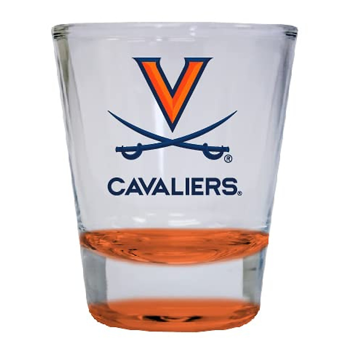 R and R Imports Virginia Cavaliers 2 ounce Color Shot Glasses Orange Officially Licensed Collegiate Product